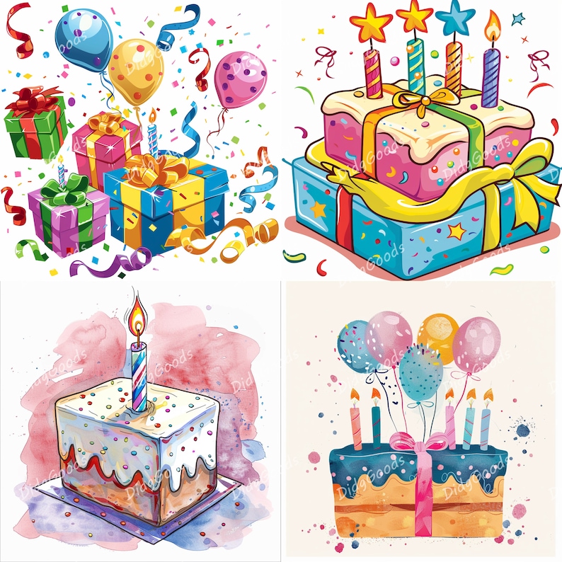 Presents Clip Art, Bright Gift Boxes Clip Art, Giftbox Clip Art ...