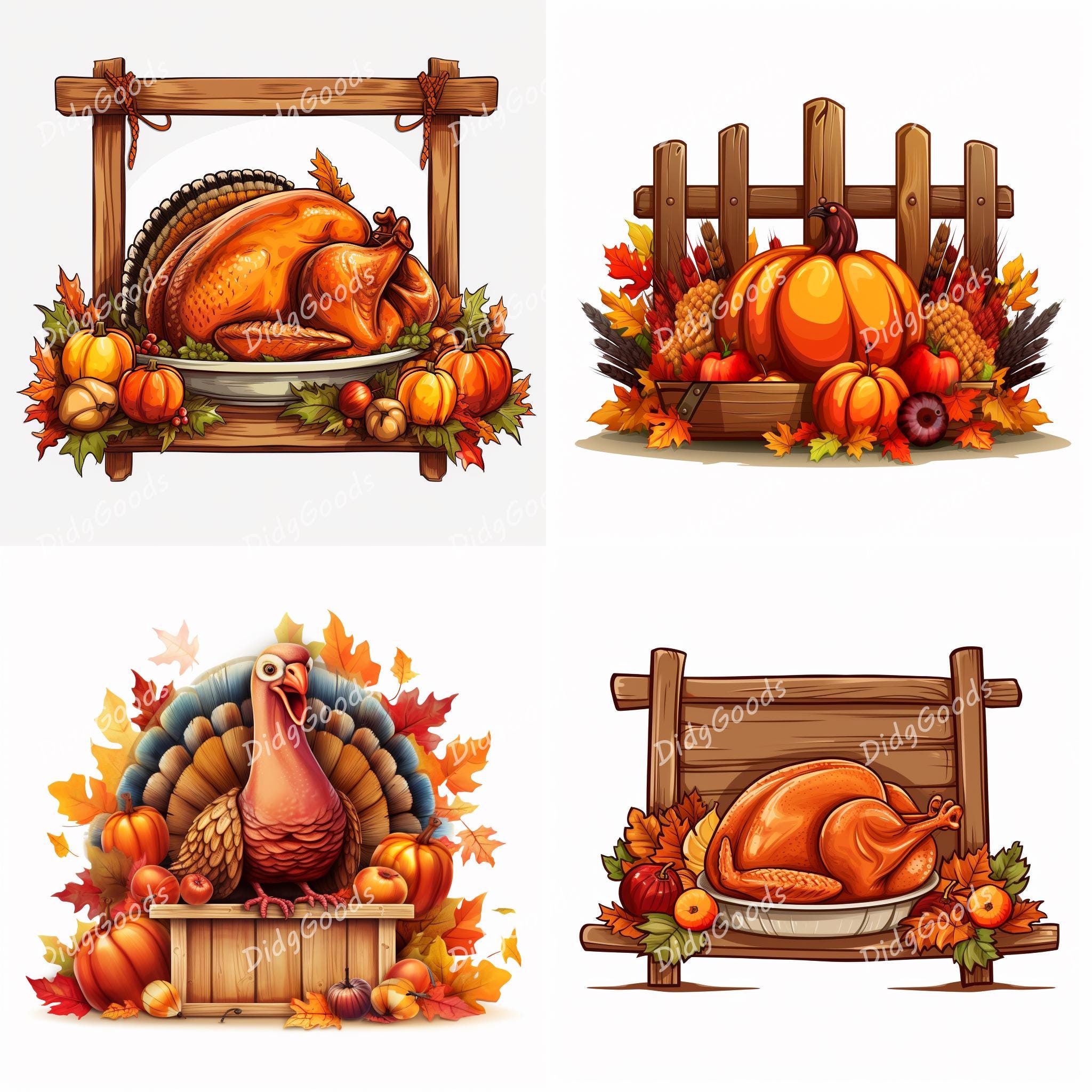 Thanksgiving Clipart Bundle 27 High Quality Jpgs, 300 DPI, Digital ...