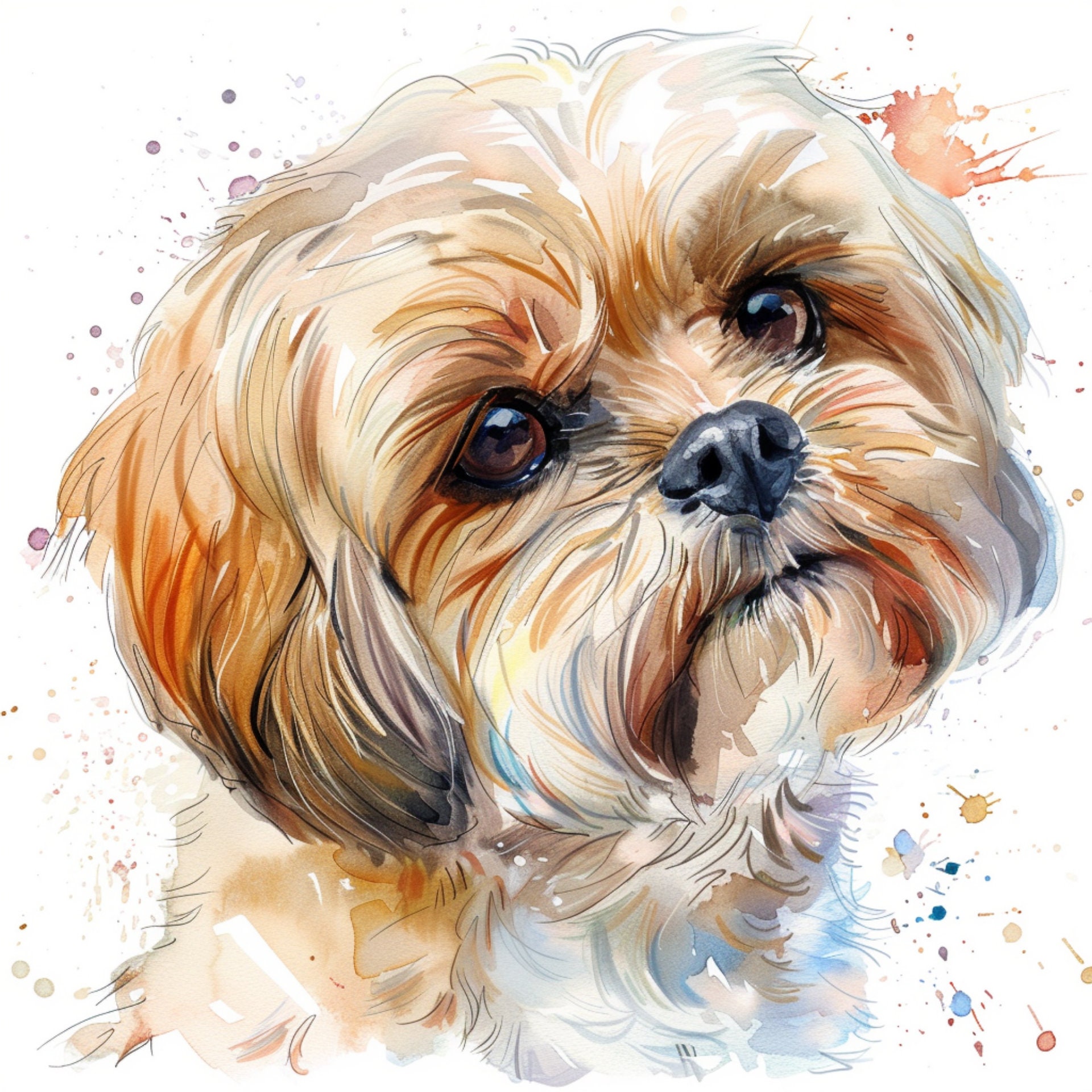 Cute Watercolor Dogs Clipart Bundle 24 High Quality Jpgs, Digital ...