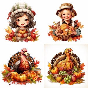 Thanksgiving Clipart Bundle 27 High Quality Jpgs, 300 DPI, Digital ...