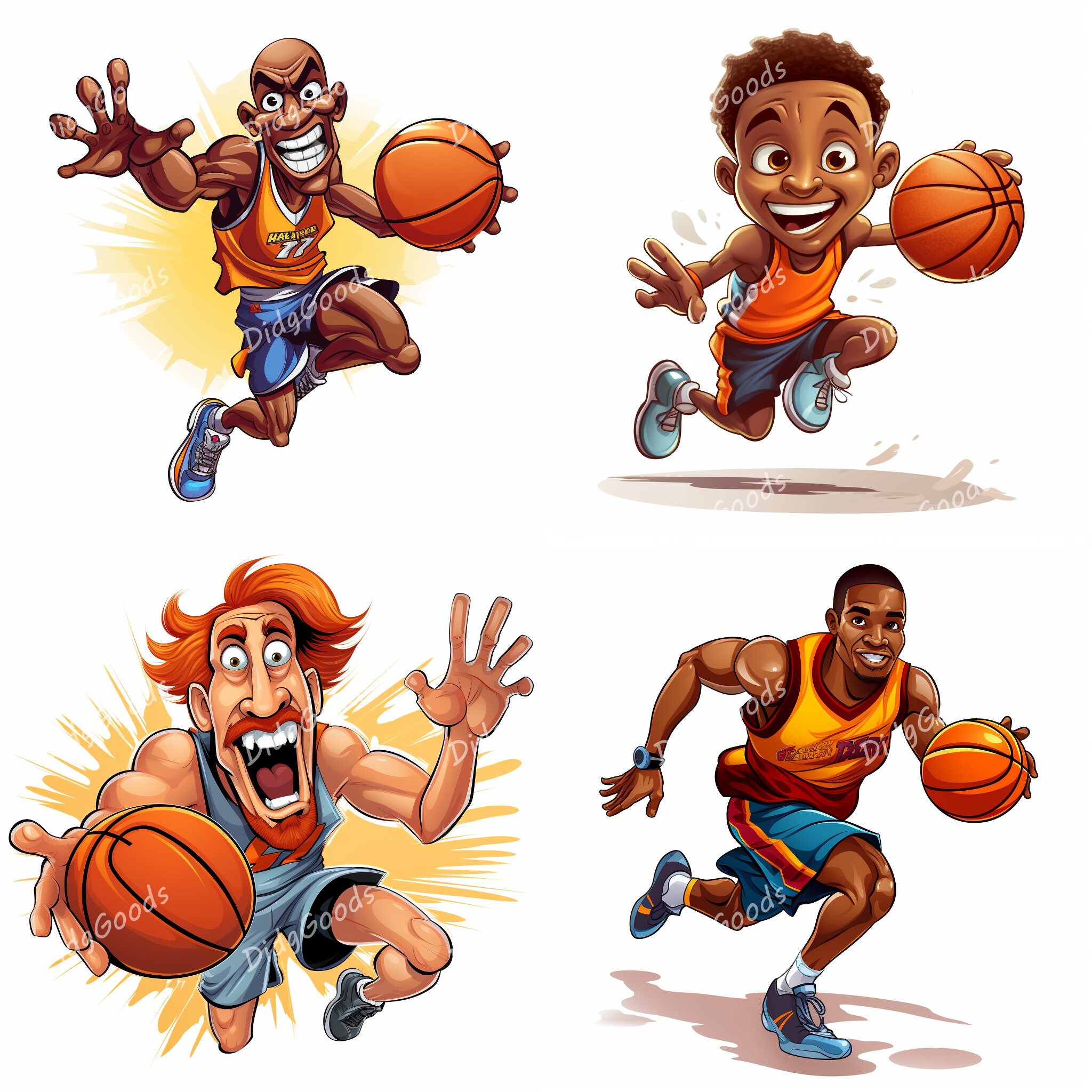 Basketball Clipart Bundle 22 High Quality Pngs, 4000x4000 Pix, 300 DPI ...
