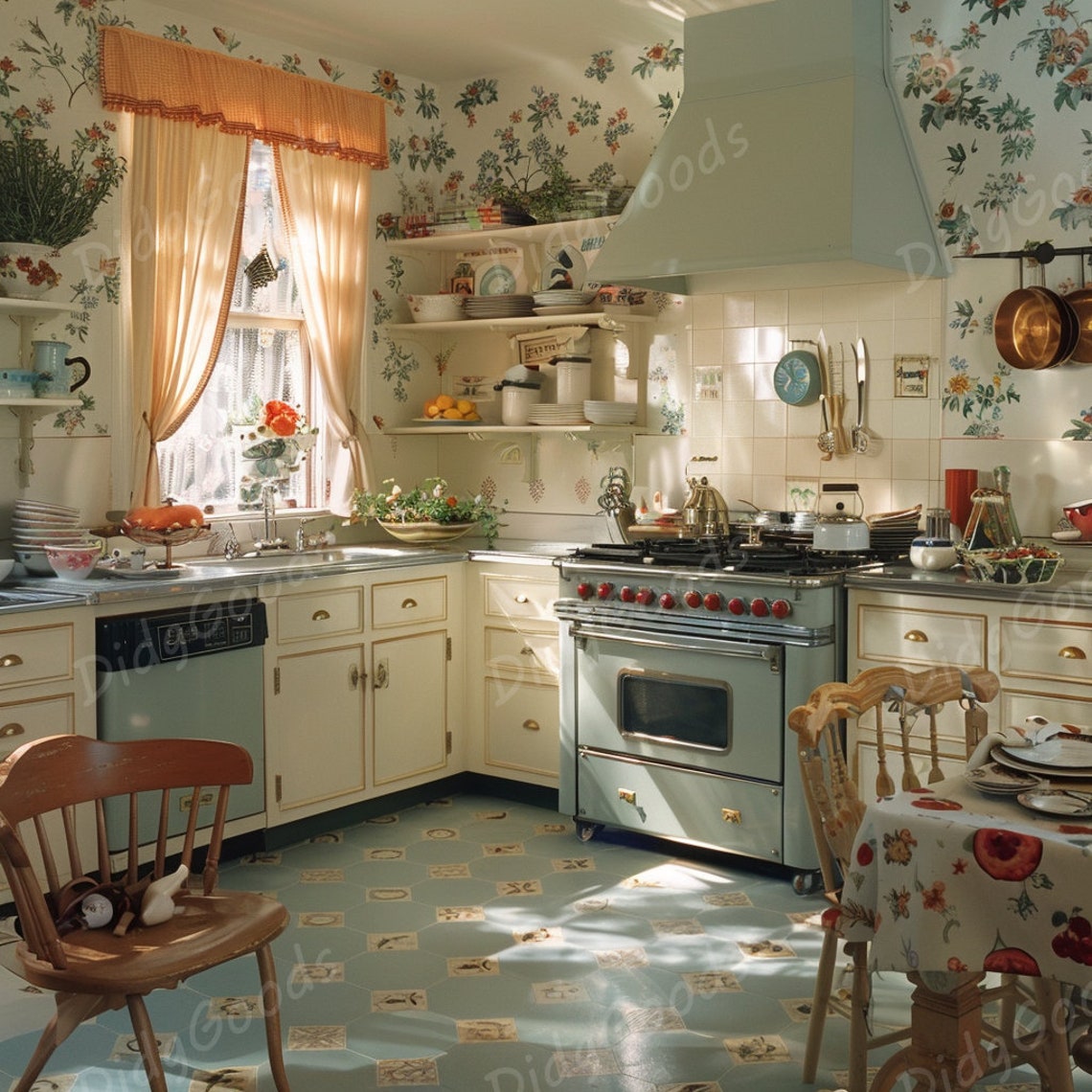 Vintage Kitchen Clipart Bundle 16 High Quality Jpgs 3200x3200 Pix, 300 ...