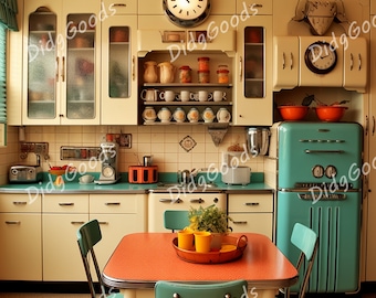 Vintage Kitchen Clipart Bundle 20 High Quality Jpgs 3000x3000 Pix, 300 ...