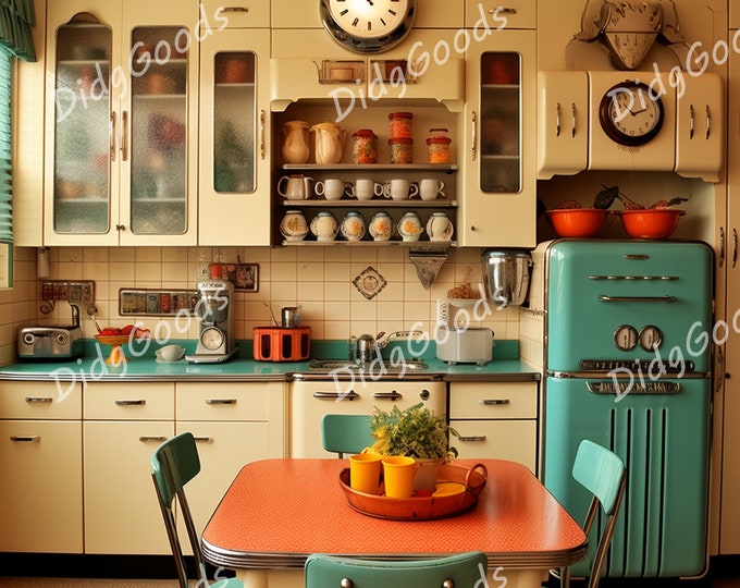 Vintage Kitchen Clipart Bundle 16 High Quality Jpgs 3200x3200 Pix, 300 ...