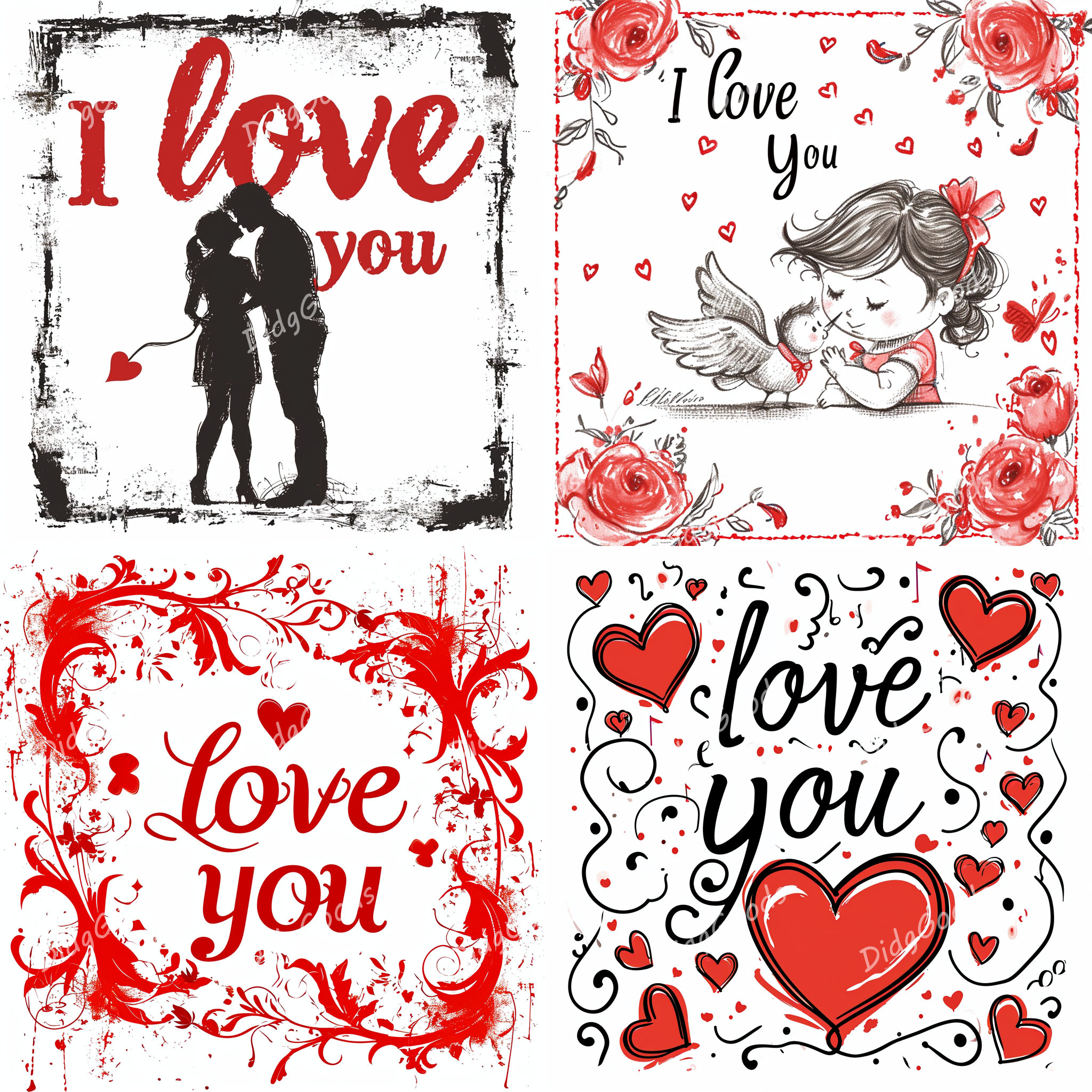 I Love You- Loving Couple Images Bundle 28 High Quality Pngs, 3000x3000 ...