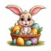 Easter Bunny Clipart Bundle 28 High Quality Pngs 3200x3200 Pix, 300 DPI ...