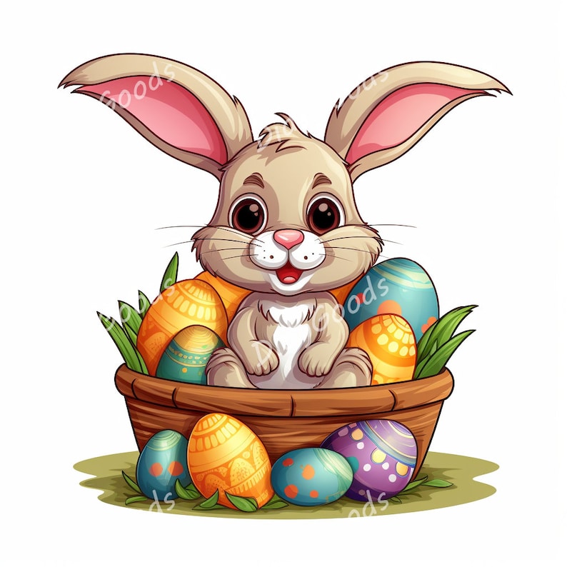 Easter Bunny Clipart Bundle 28 High Quality Pngs 3200x3200 Pix, 300 DPI ...
