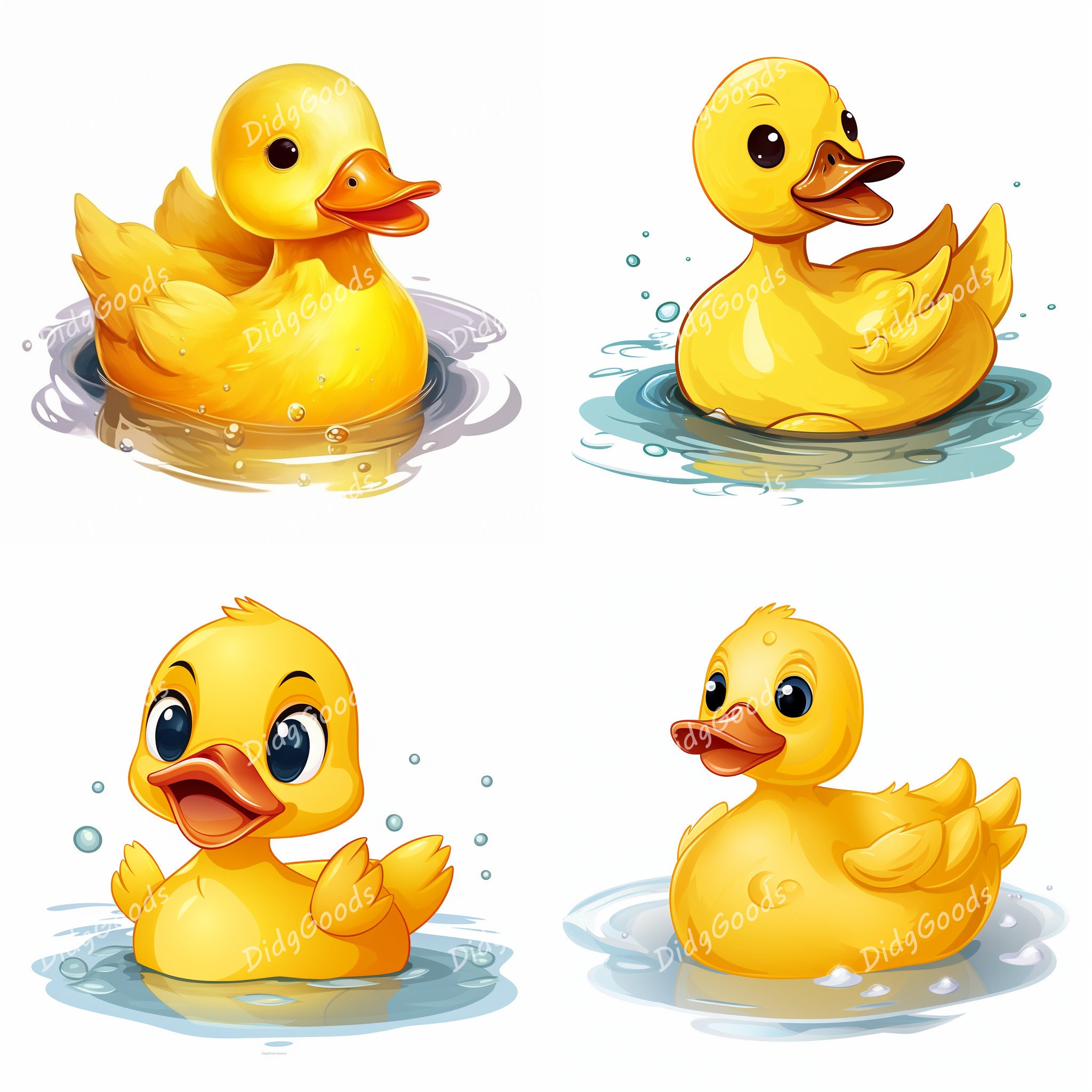 Duck Clipart Bundle - 14 High Quality Jpgs | Digital Download for Card ...