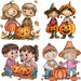 Kids and Pumpkin Clipart Bundle 20 High Quality Jpgs, 300 DPI, Digital ...