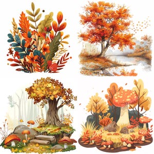 Fall Nature Clipart Bundle 26 High Quality JPG, 300 DPI, Digital ...