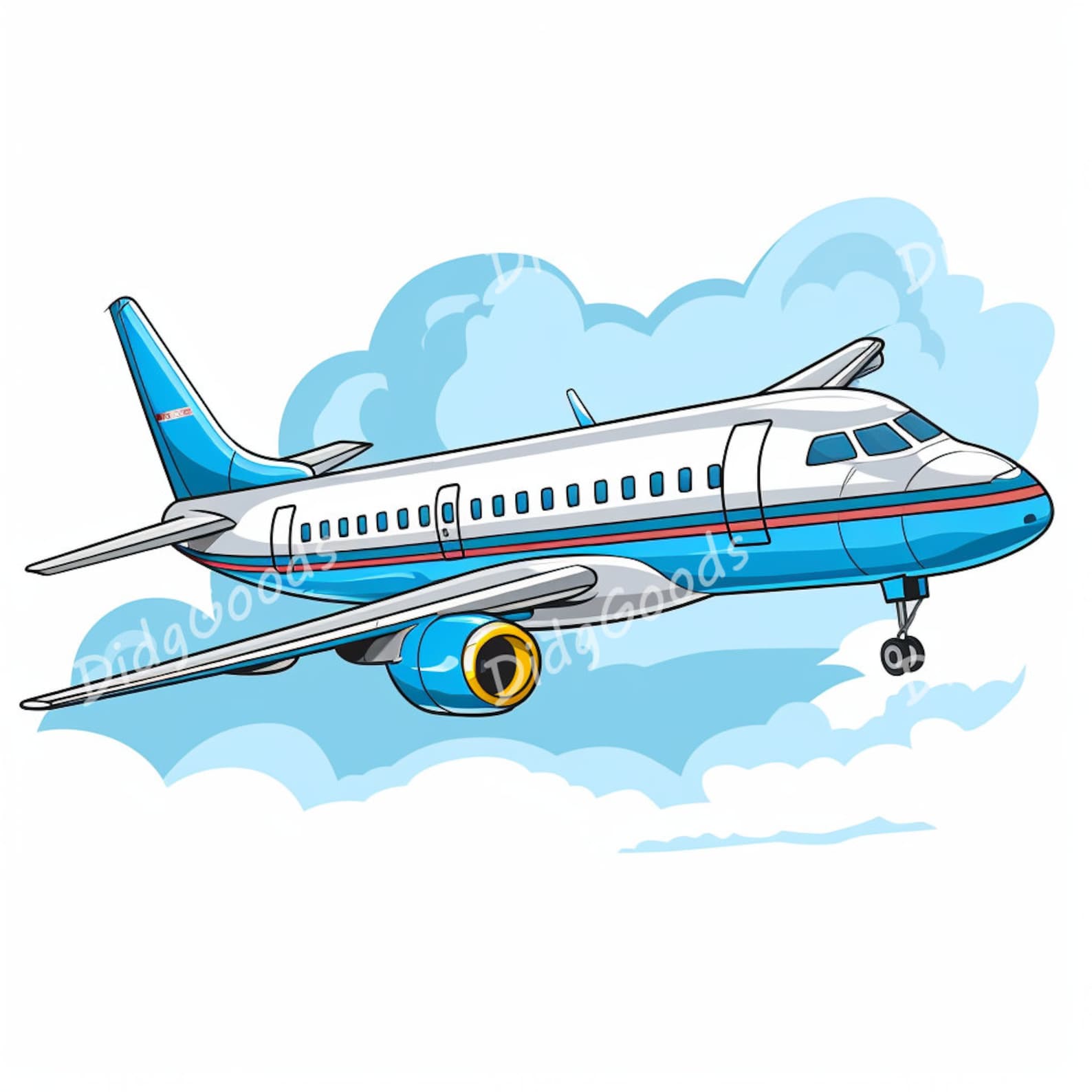 Plane Clipart Bundle 24 High Quality Jpgs, Digital Download, Card ...