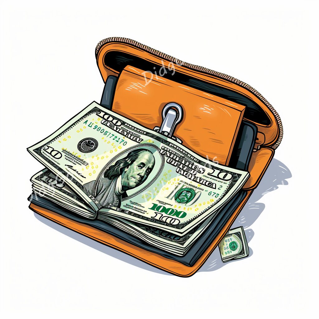 Money Clipart Bundle 25 High Quality Jpgs, Digital Download, Card ...