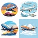 Plane Clipart Bundle 24 High Quality Jpgs, Digital Download, Card ...