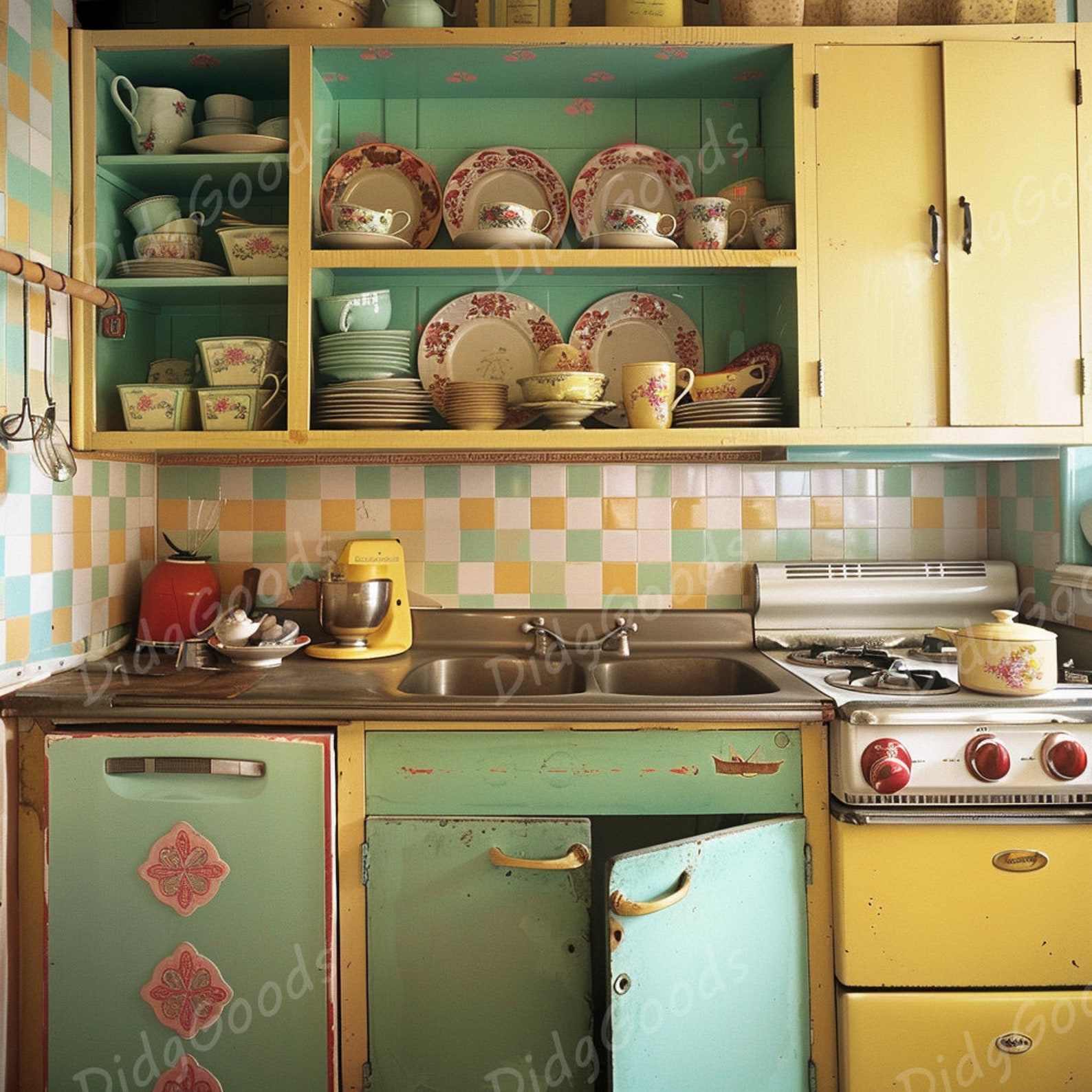 Vintage Kitchen Clipart Bundle 16 High Quality Jpgs 3200x3200 Pix, 300 ...