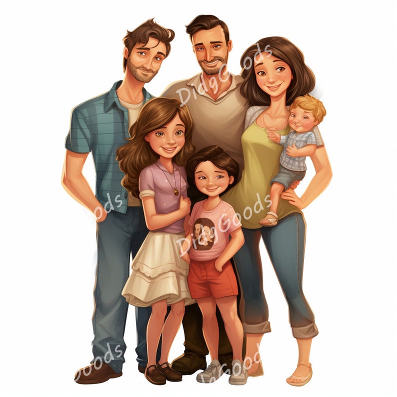 Family Clipart Bundle 19 High Quality Pngs 3000x3000 Pix, 300 DPI ...