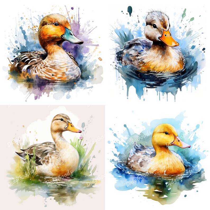 Duck Clipart Bundle – 14 Jpgs for Card Making (digital Download) - Etsy