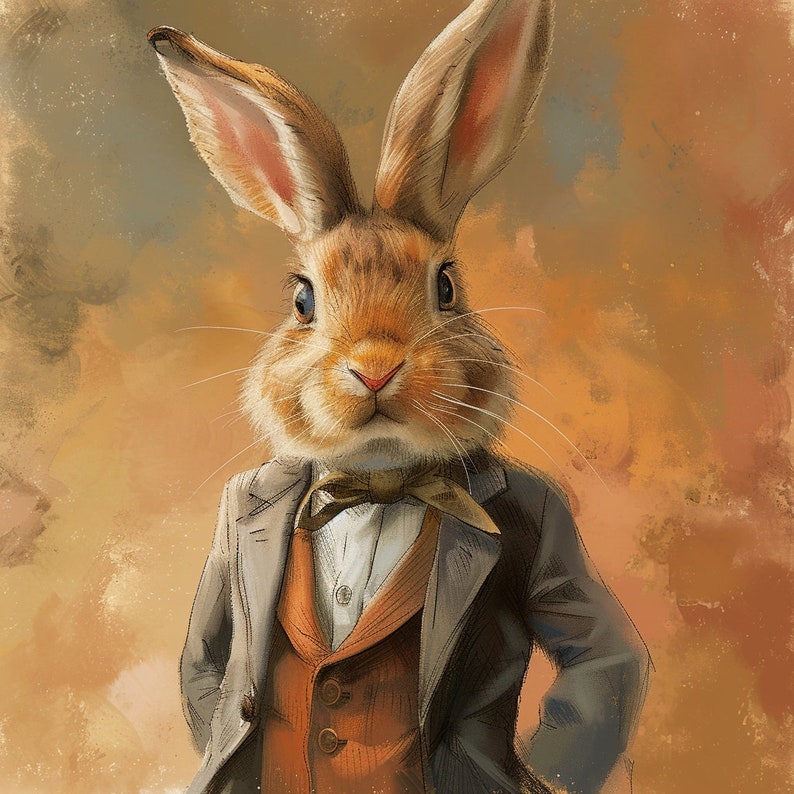 Funny Rabbit Clipart Bundle 24 High Quality JPG 300 DPI, Digital ...