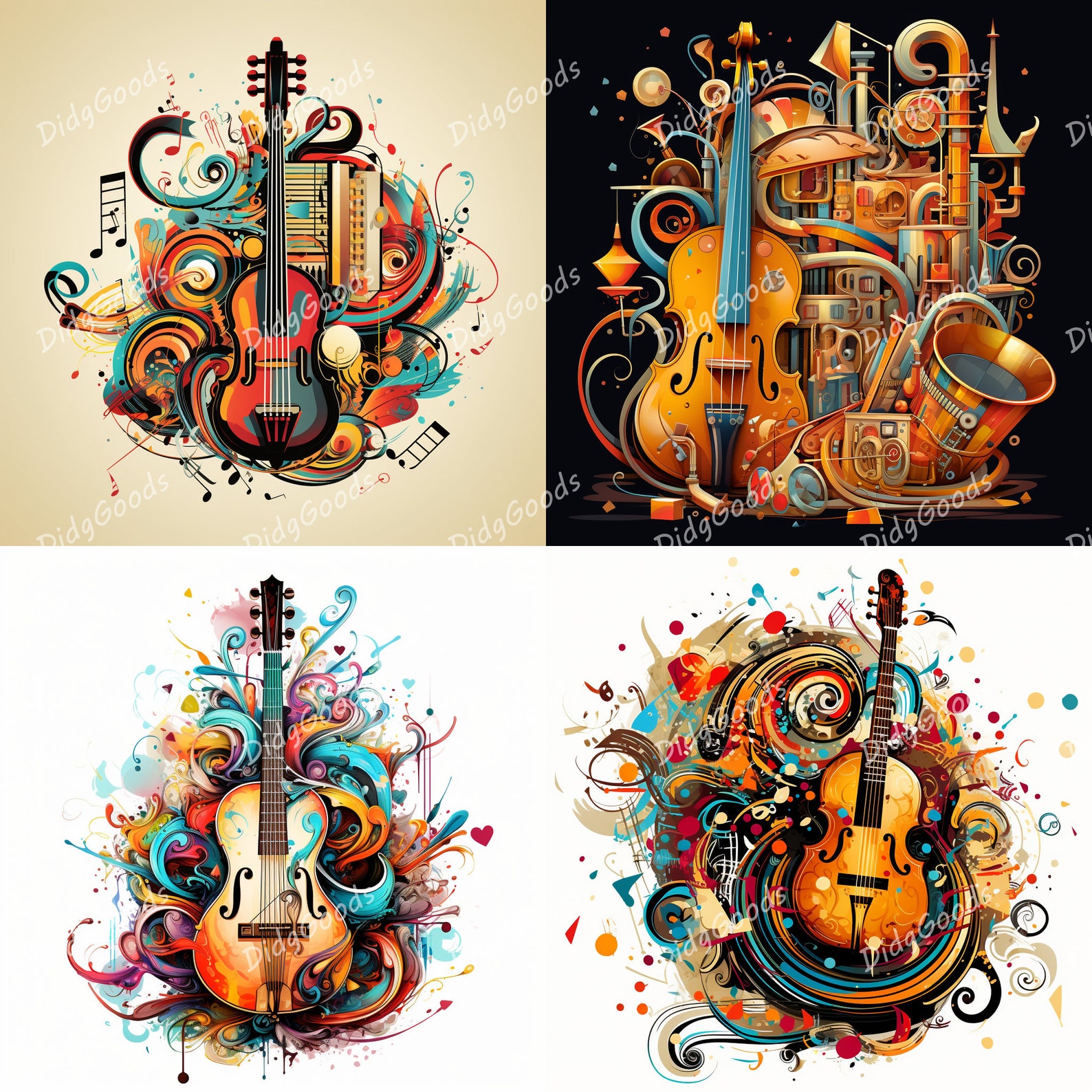 Music Clipart Bundle – High-quality JPG Images (digital Download) - Etsy