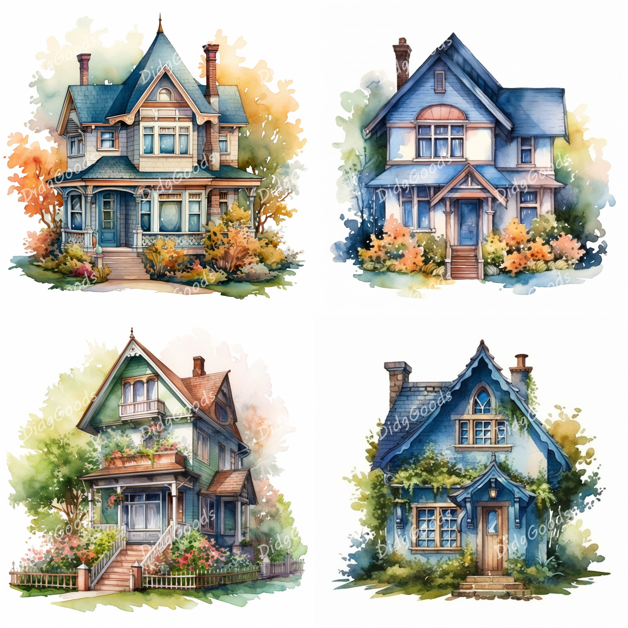 House Clipart Bundle 20 High Quality Jpgs, 4267x4267 Pix, 300 DPI ...