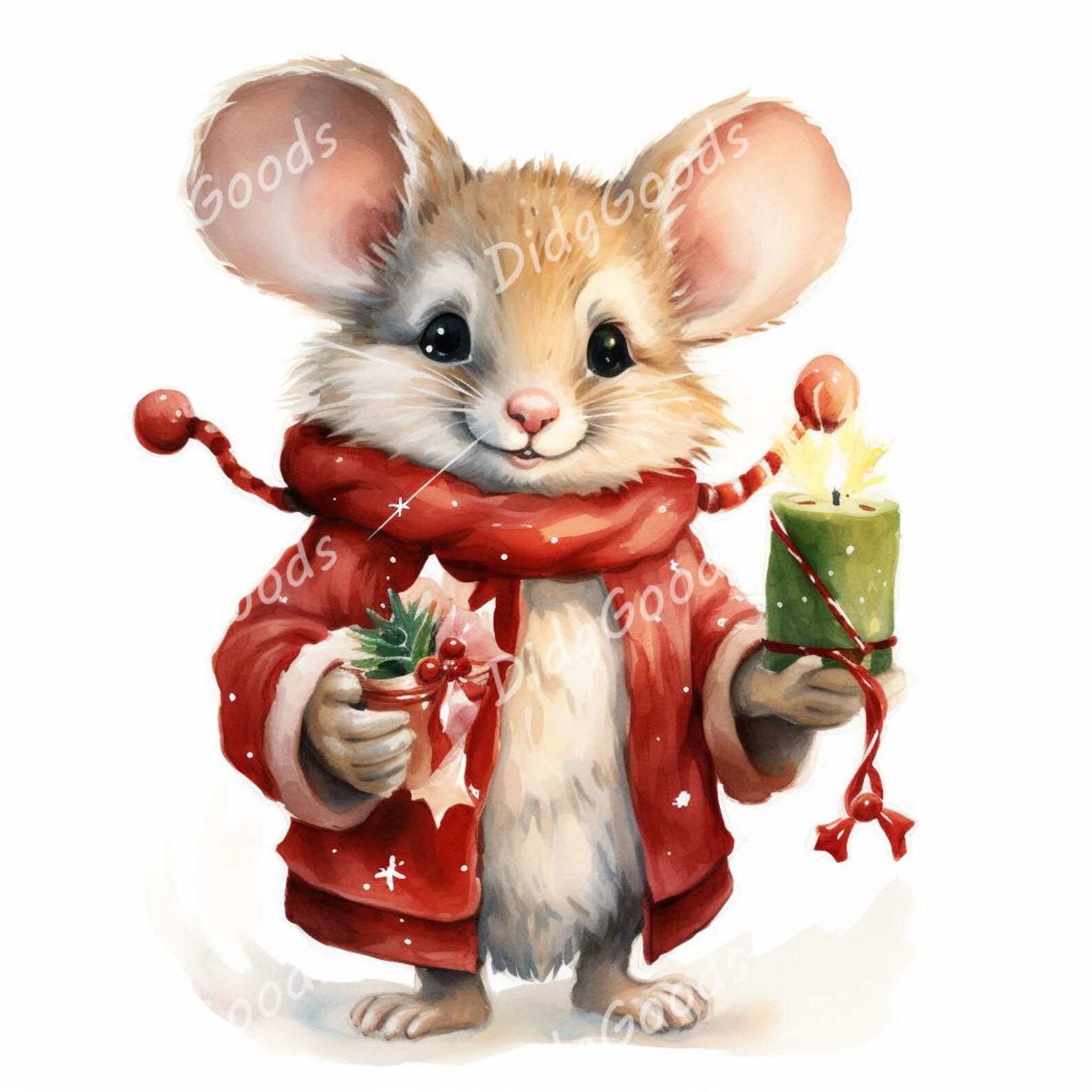 Christmas Mouse Clipart Bundle 20 High Quality Pngs 3000x3000 Pix ...