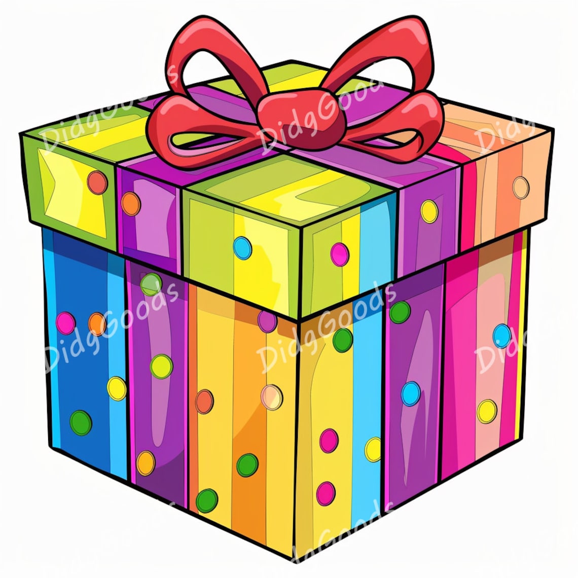 Presents Clip Art, Bright Gift Boxes Clip Art, Giftbox Clip Art ...