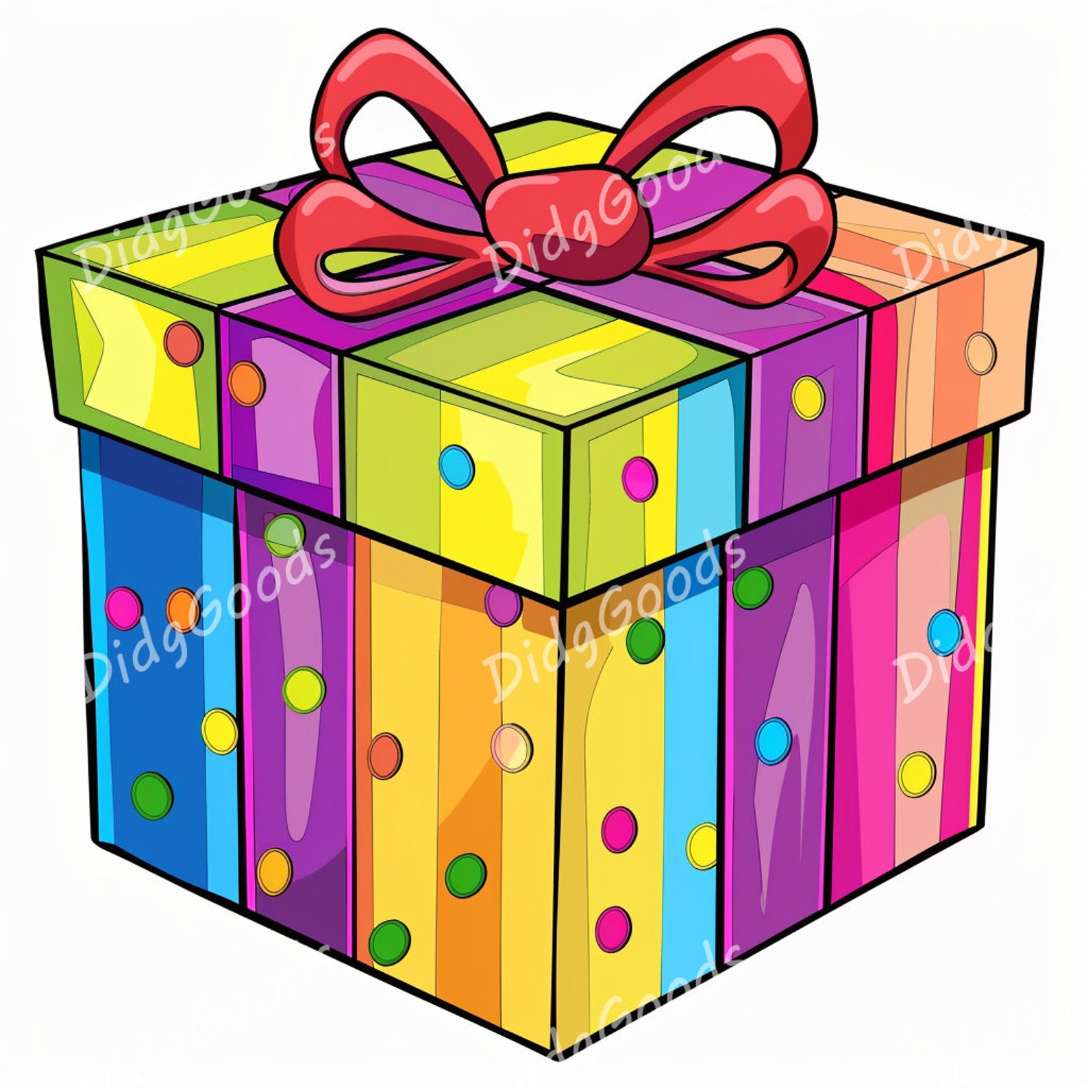 Presents Clip Art, Bright Gift Boxes Clip Art, Giftbox Clip Art ...