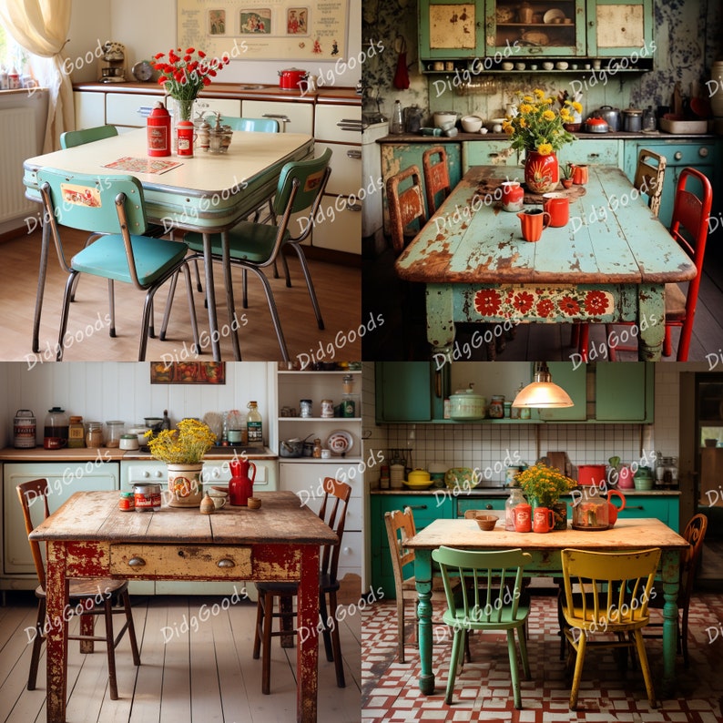 Vintage Kitchen Clipart Bundle 36 High Quality Pngs 3200x3200 Pix, 300 ...
