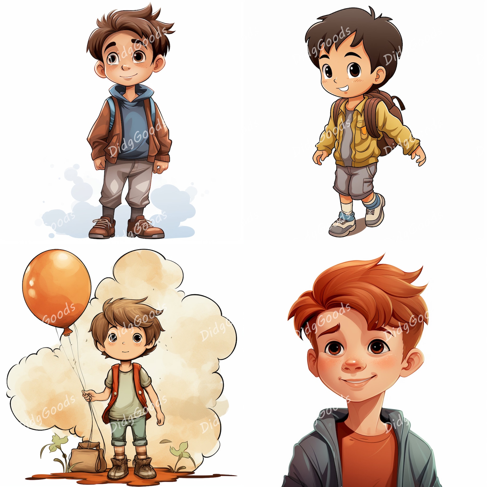 Kid Clipart Bundle 29 High Quality Pngs 3200x3200 Pix, 300 DPI, Digital ...