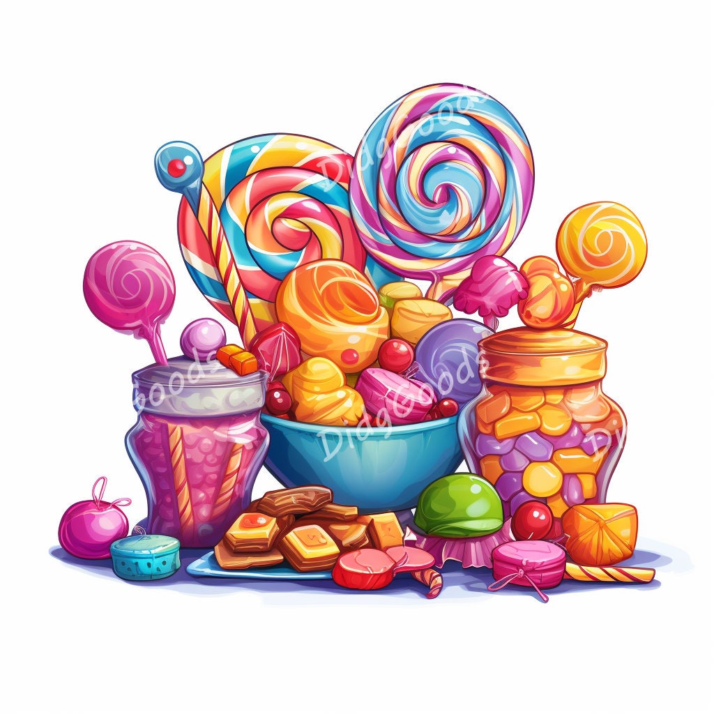 Candies Clipart Bundle 24 High Quality Pngs 3000x3000 Pix, 300 DPI ...
