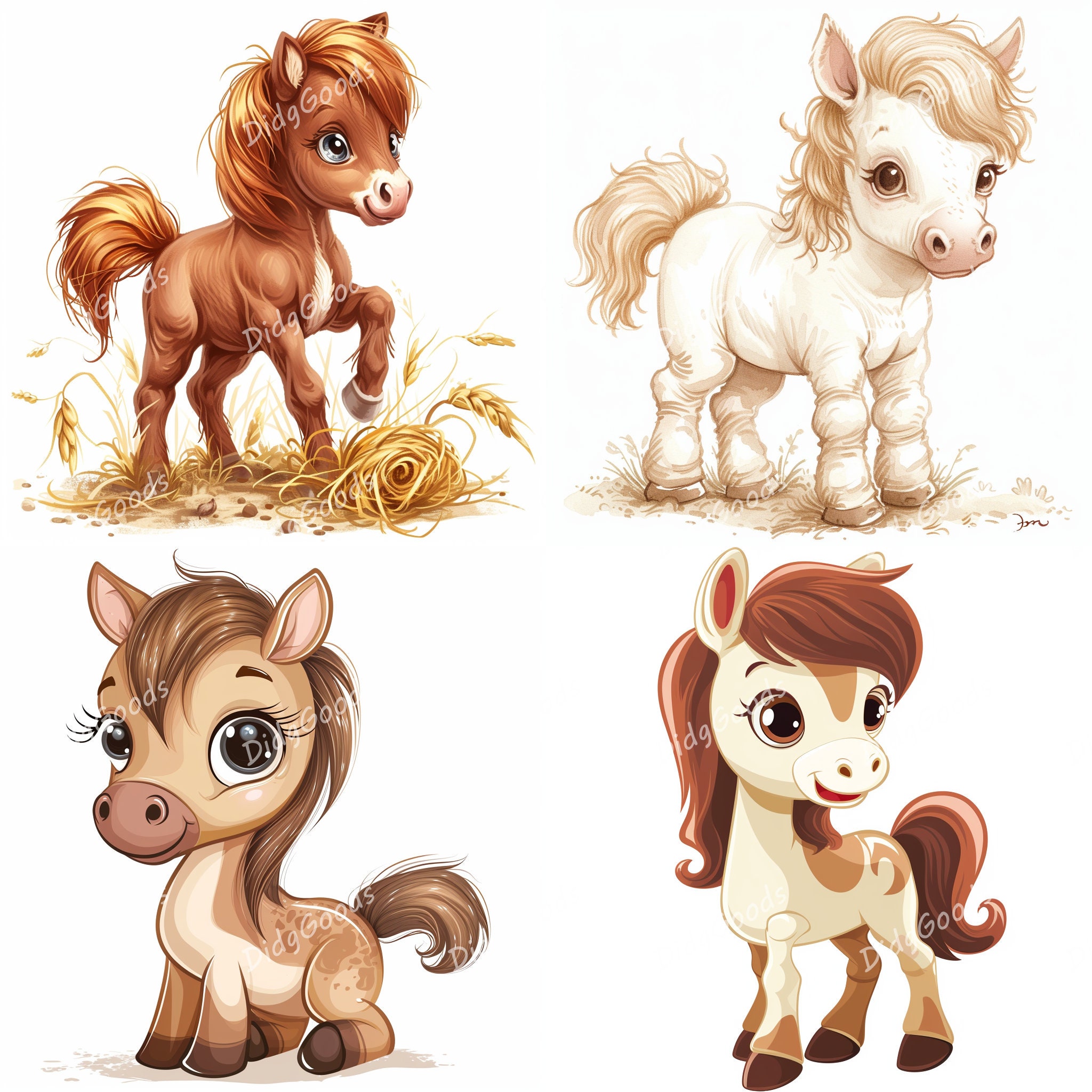 Baby Animals Clipart Bundle 37 High Quality Jpgs 3000x3000 Pix, 300 DPI ...