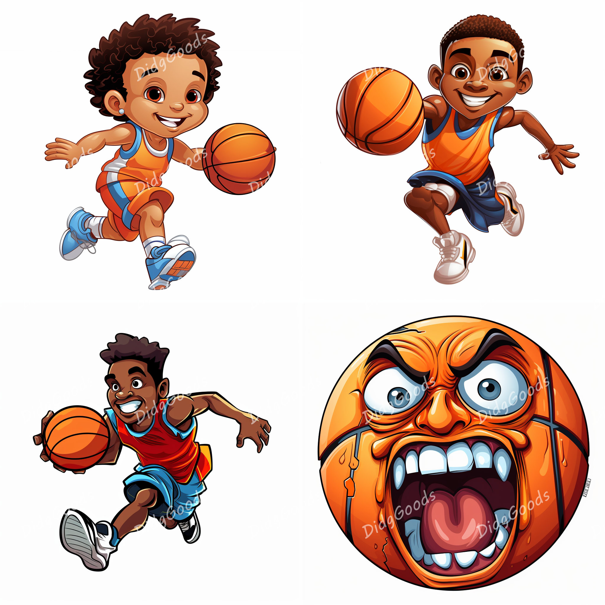 Basketball Clipart Bundle 22 High Quality Pngs, 4000x4000 Pix, 300 DPI ...