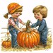 Kids and Pumpkin Clipart Bundle 20 High Quality Jpgs, 300 DPI, Digital ...