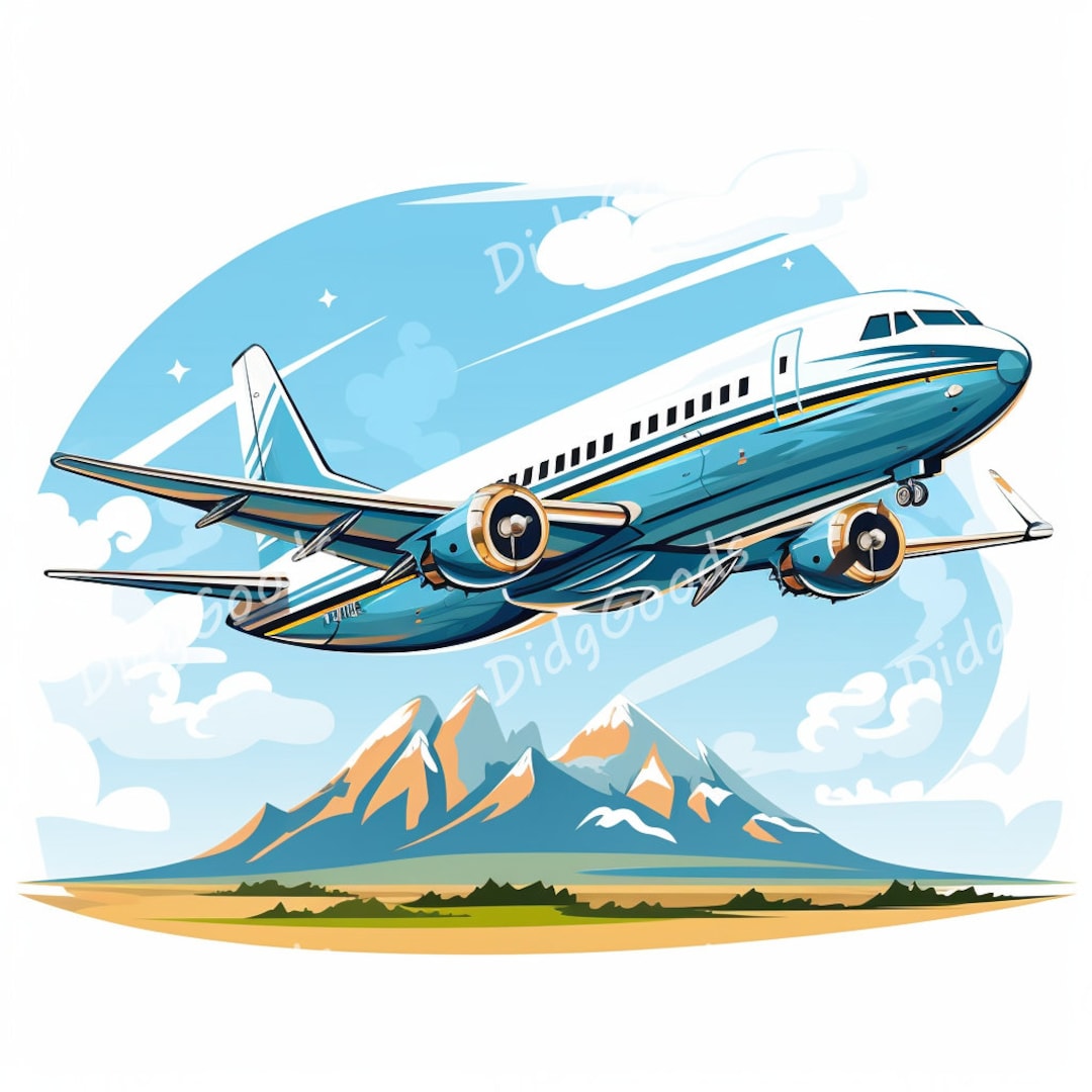 Plane Clipart Bundle 24 High Quality Jpgs, Digital Download, Card ...