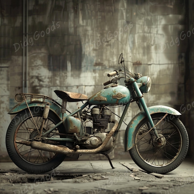 Vintage Motorbike Image Bundle, 12 High-quality Jpgs, Retro Motorcycle ...