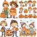 Kids and Pumpkin Clipart Bundle 20 High Quality Jpgs, 300 DPI, Digital ...