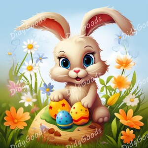 Easter Bunny Clipart Bundle 28 High Quality Pngs 3200x3200 Pix, 300 DPI ...