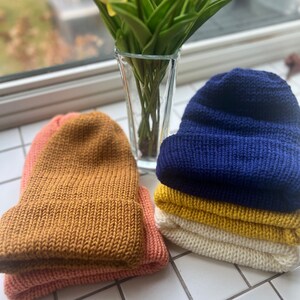 Knitted Acrylic Winter Toque - Etsy Canada