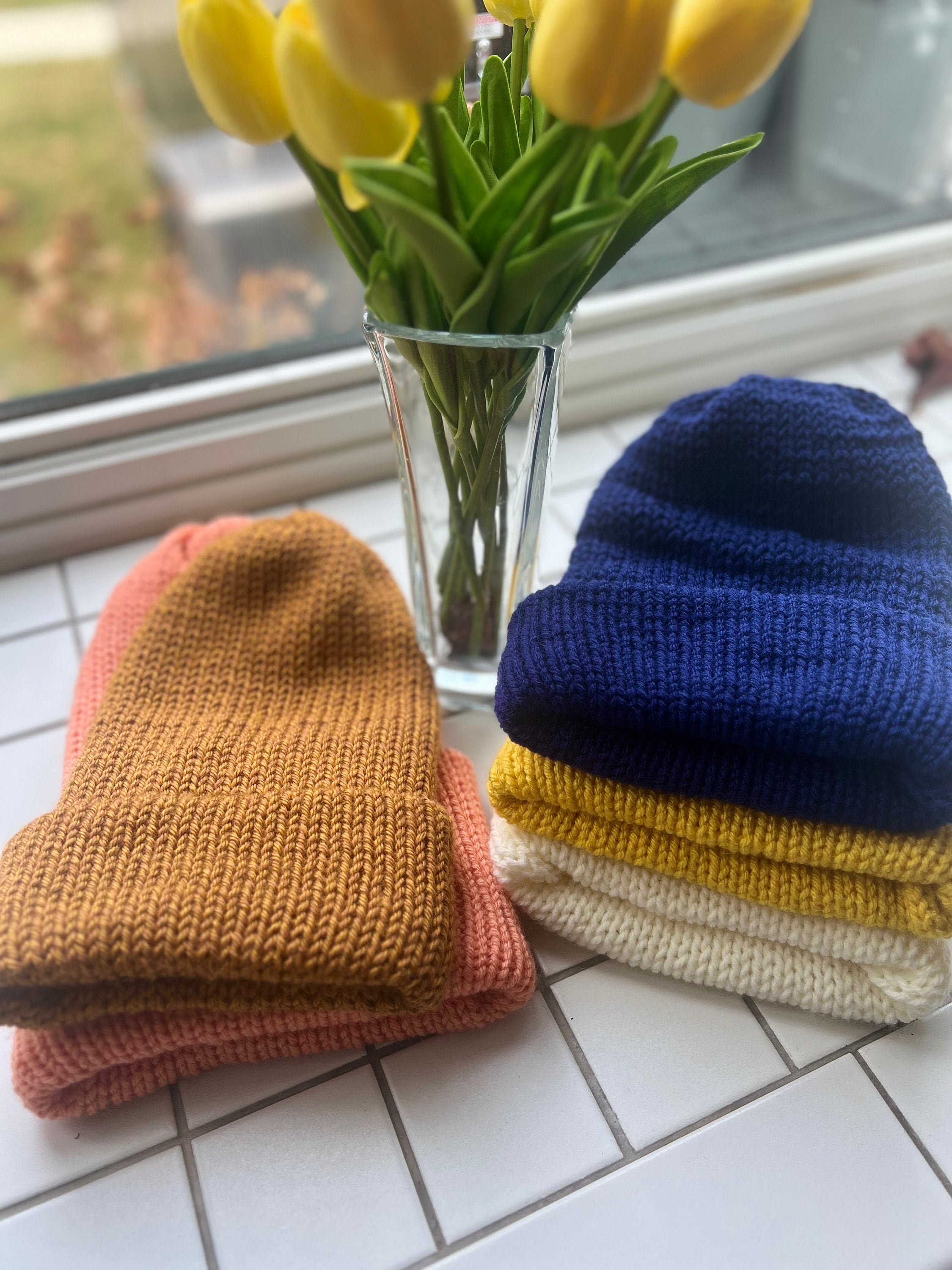 Knitted Acrylic Winter Toque - Etsy Canada