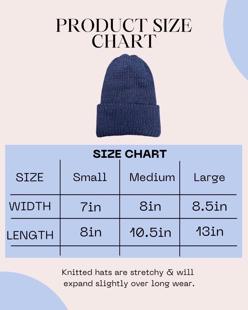 Knitted Acrylic Winter Toque - Etsy Canada