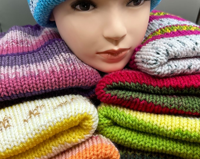 Knitted Acrylic Winter Toque - Etsy Canada