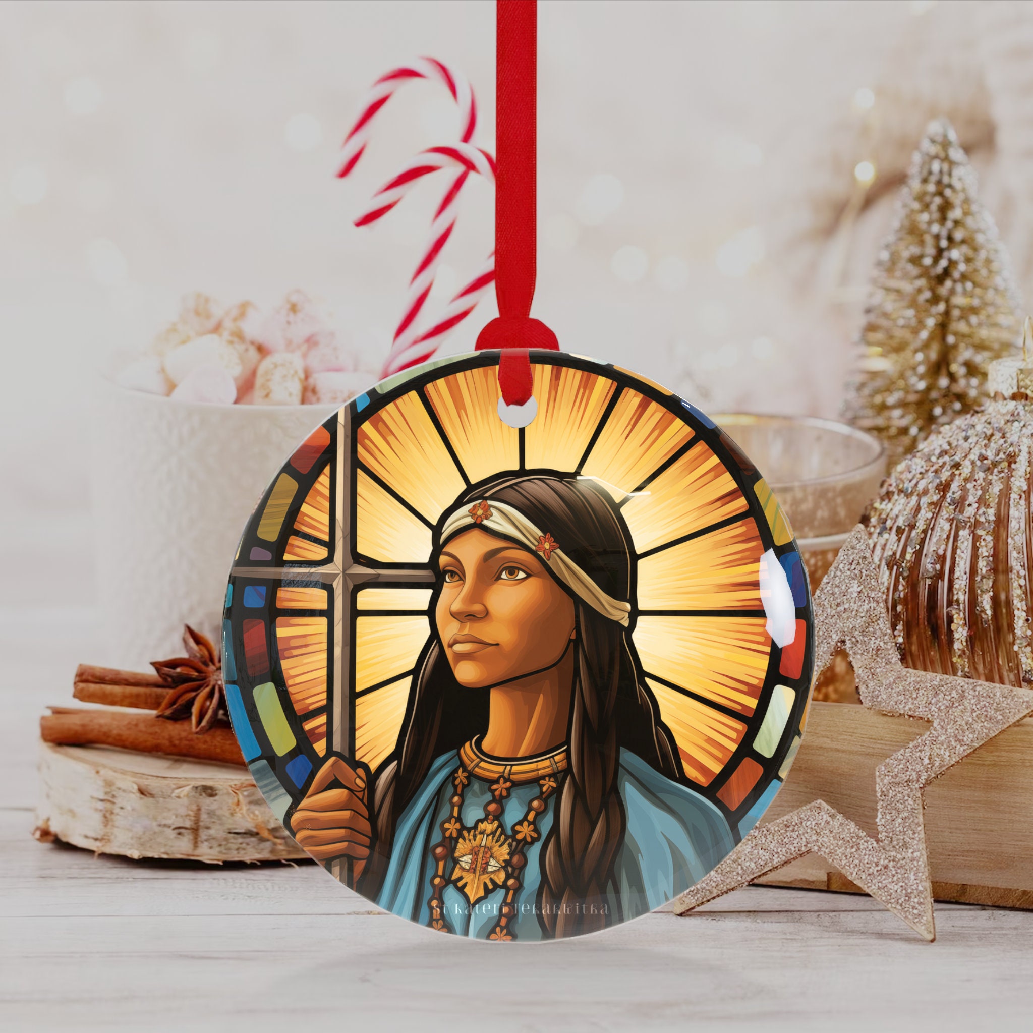 St Kateri Tekakwitha Christmas Glass Ornament St Kateri - Etsy