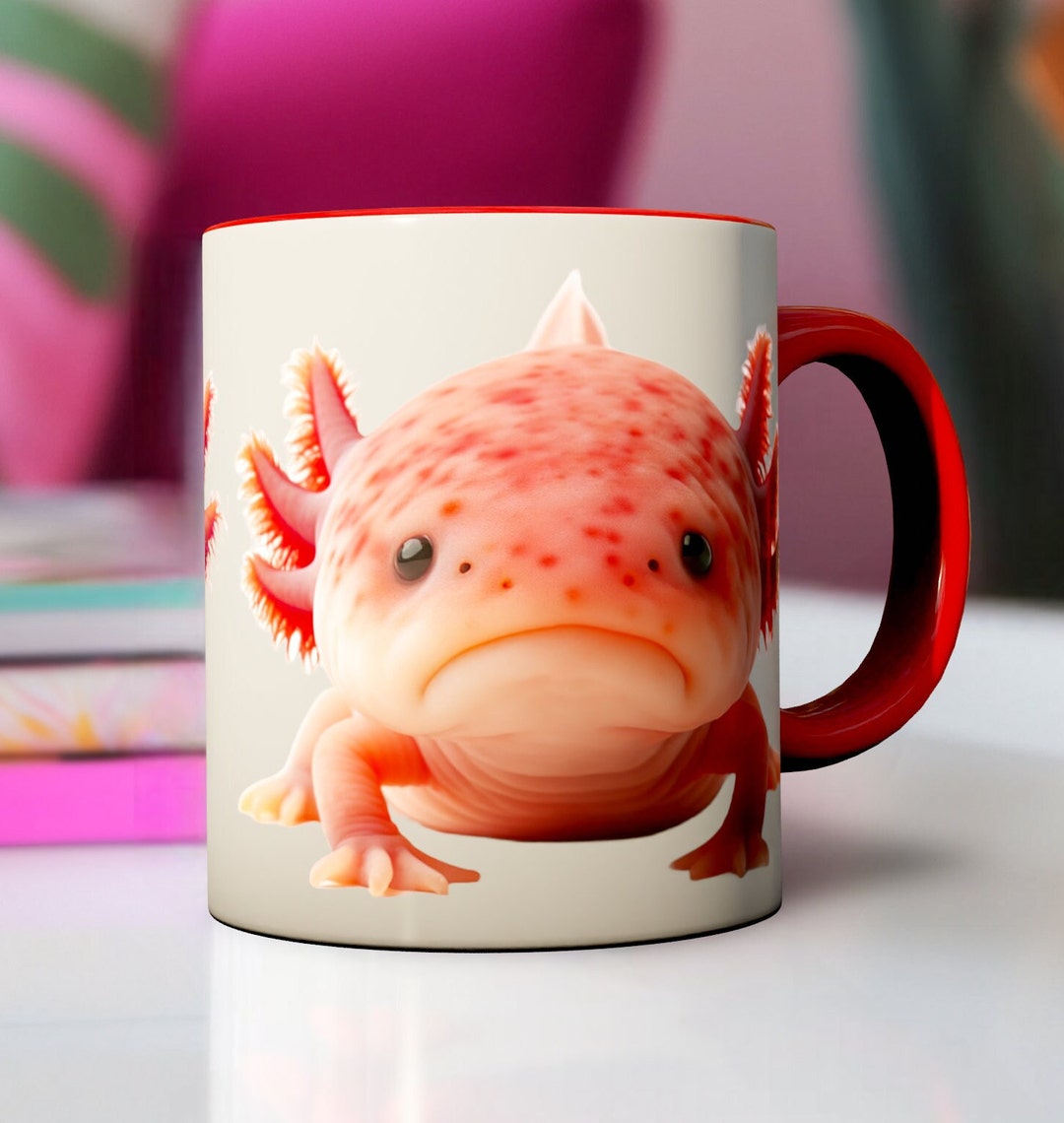 Axolotl, Happy Sad Coffee Mug, Axolotl Coffee Mug, Happy Sad Mug, Front ...