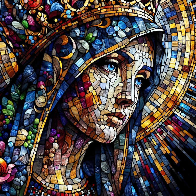 Abstract Virgin Mary - Etsy