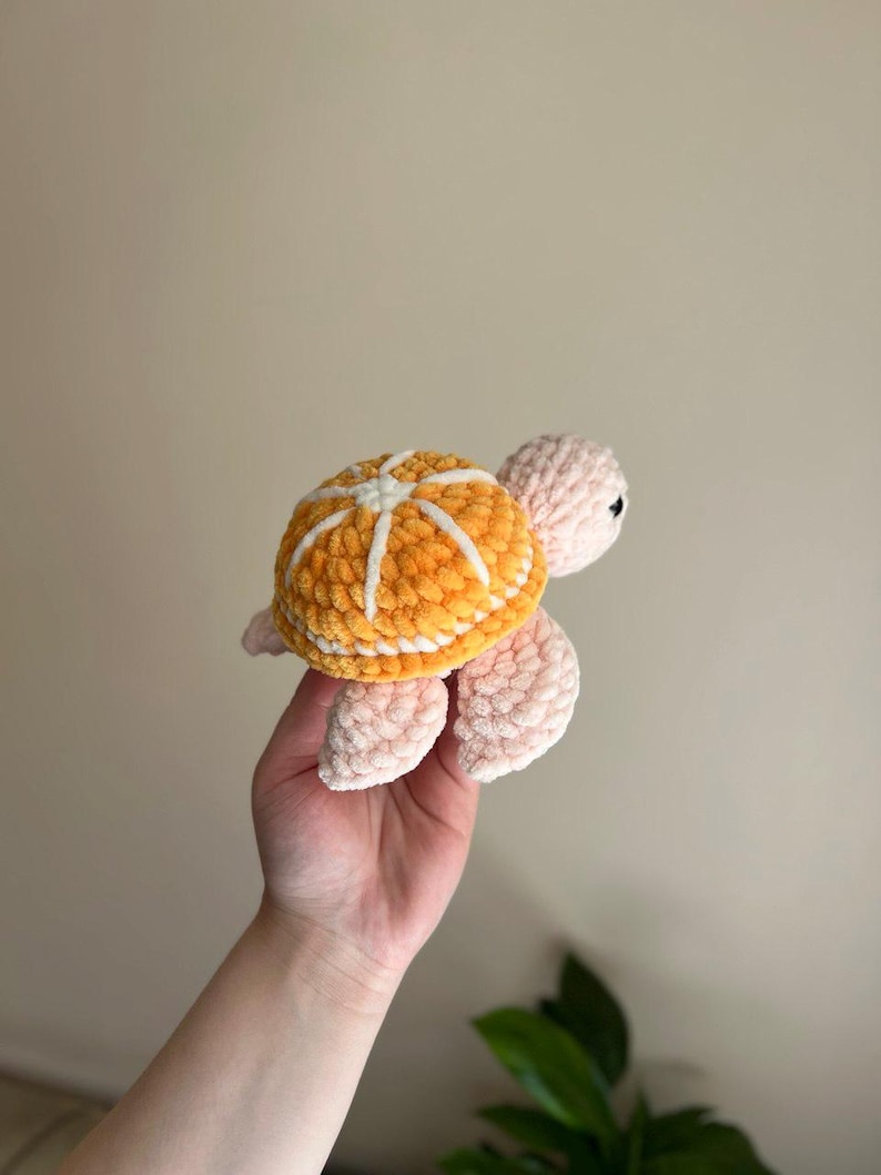 Peluche de tortuga frutal - Tortuga de amigurumi de ganchillo, tortuga ...