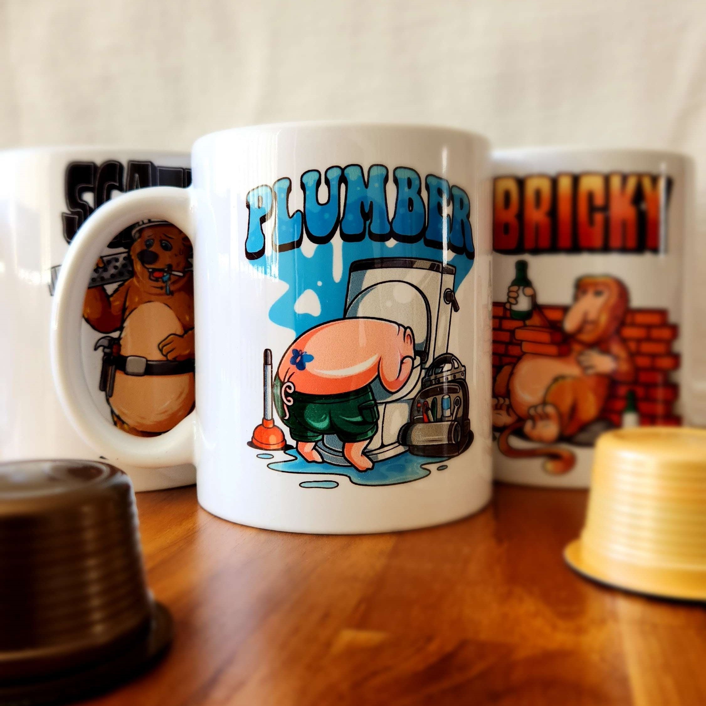Funny Ceramic Tradie Mugs, Custom Design, Perfect Gift Idea - Etsy