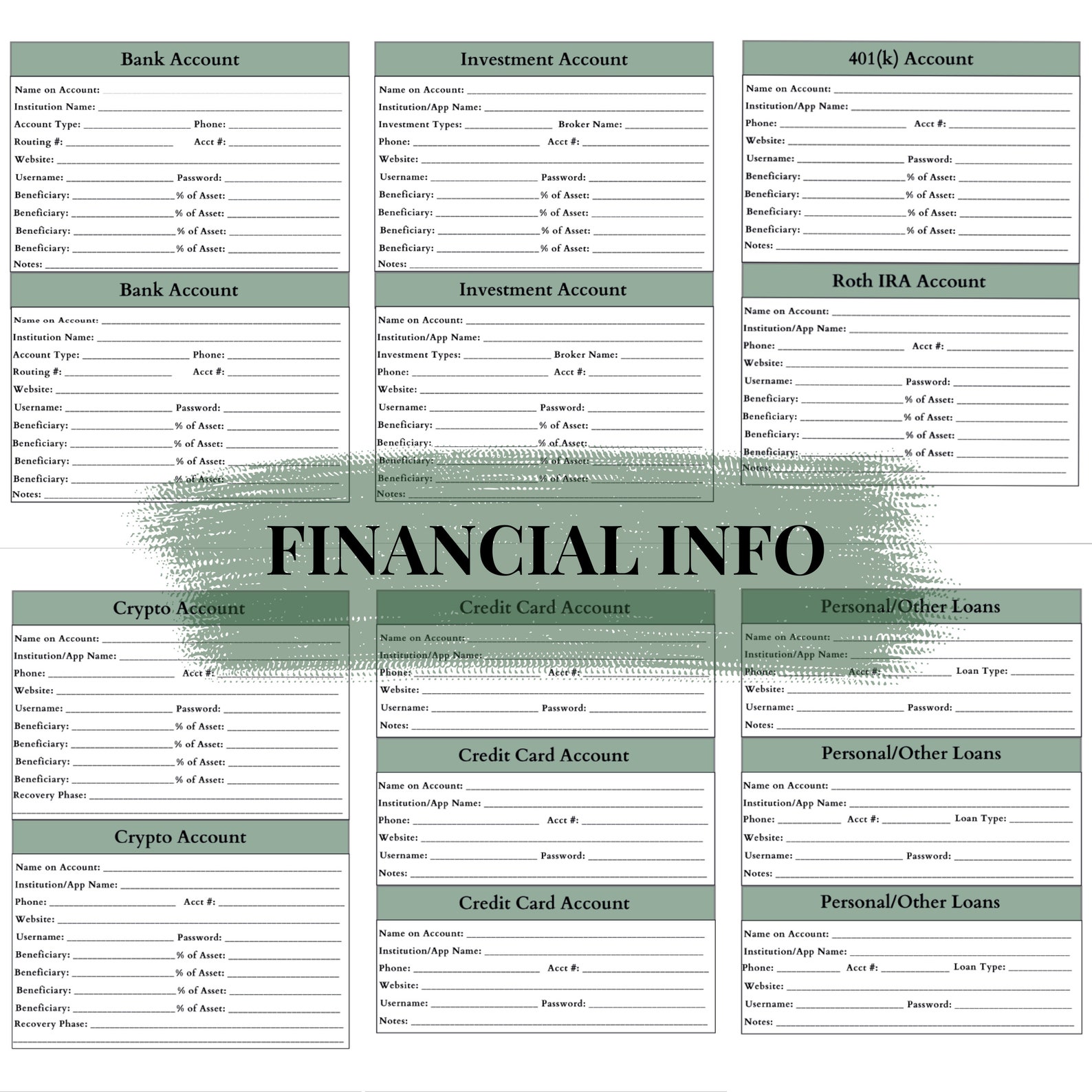 End of Life Planner Legacy Binder Final Arrangement Last Wishes Estate ...
