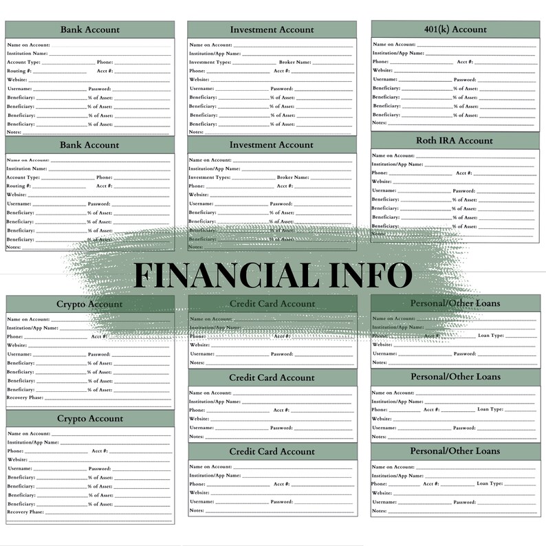 End of Life Planner Legacy Binder Final Arrangement Last Wishes Estate ...