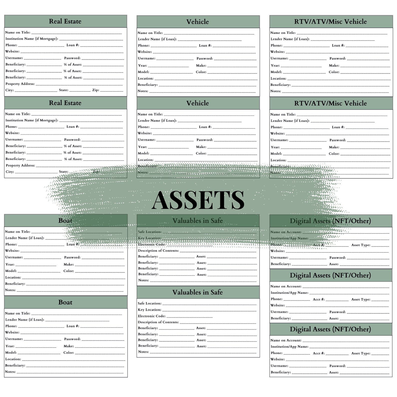 End of Life Planner Legacy Binder Final Arrangement Last Wishes Estate ...