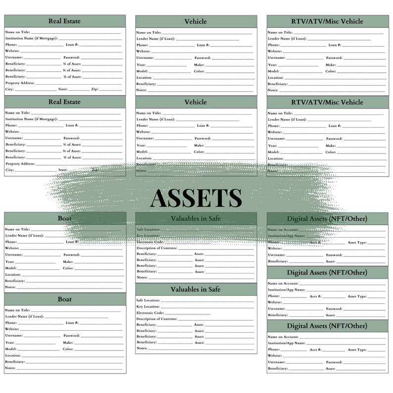 End of Life Planner Legacy Binder Final Arrangement Last Wishes Estate ...