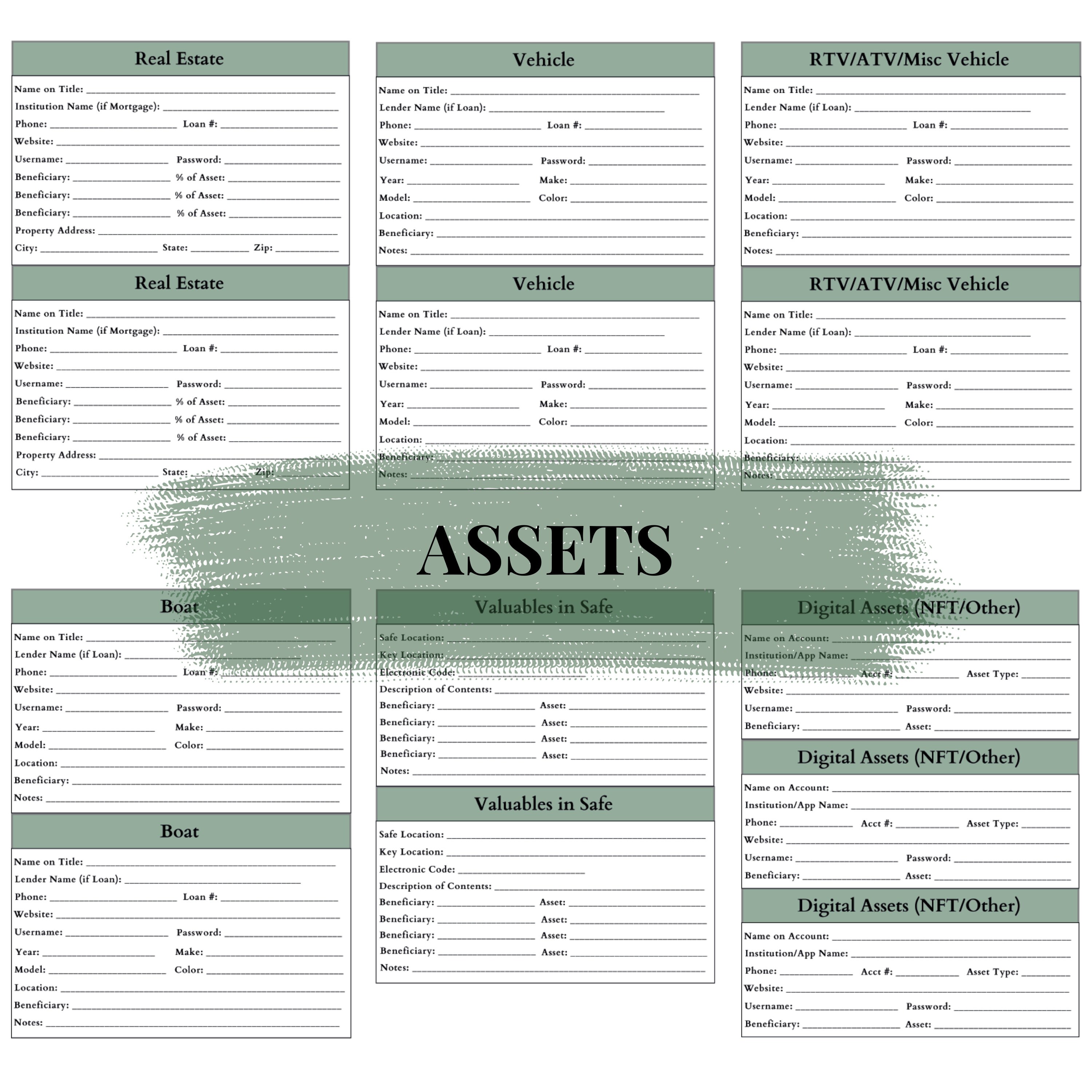 End of Life Planner Legacy Binder Final Arrangement Last Wishes Estate ...